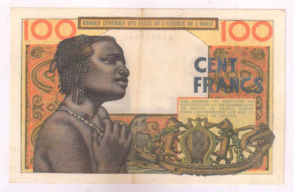 BENIN - West African States - 100 Francs vf currency note - KB Coins ...