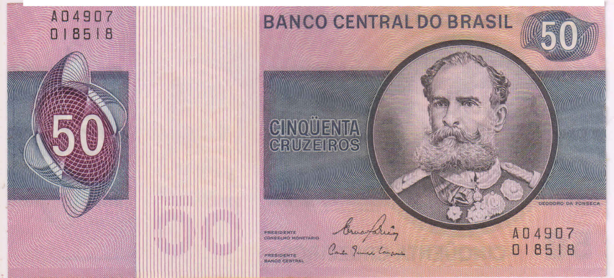 Brazil - 50 cruzeiros Unc currency note - KB Coins & Currencies