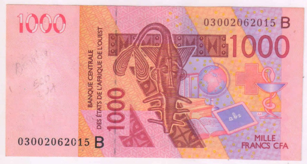 Benin - 1000 frs 2003 vf+ currency note - KB Coins & Currencies