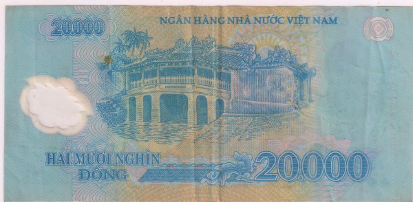 Vietnam - 20000 dong polymer vf currency note - KB Coins & Currencies
