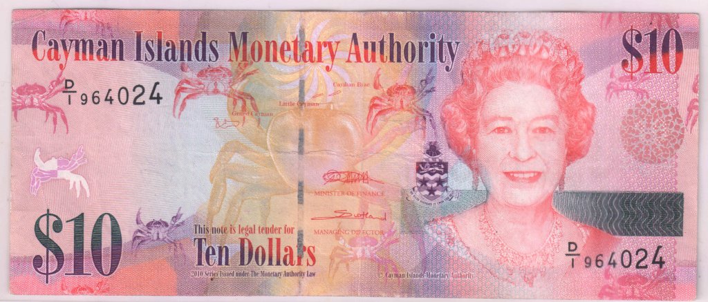Cayman Island - 10 dollars 2010 - 18 Vf currency note - KB Coins ...