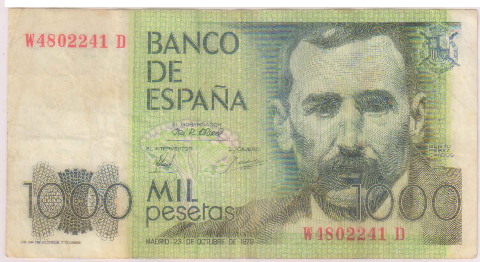 Spain – 1000 pesetas 1979, used currency note - KB Coins & Currencies