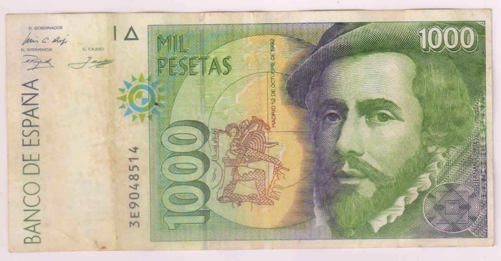 Spain – 1000 pesetas used currency note - KB Coins & Currencies