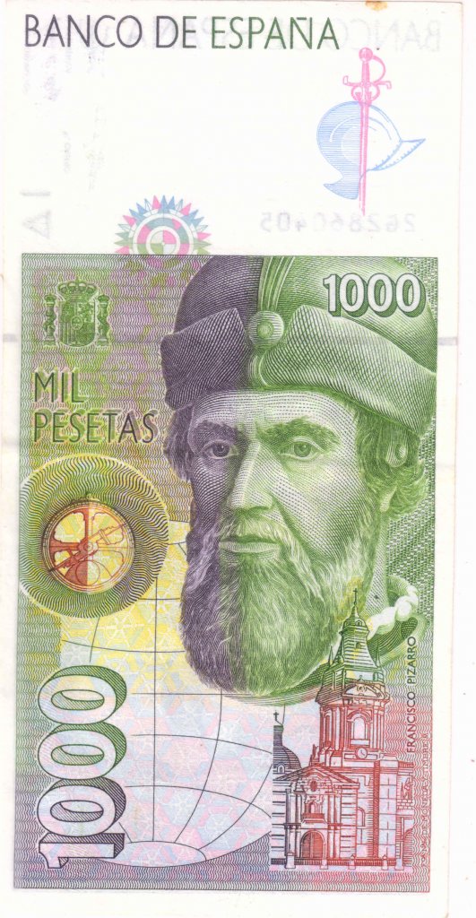 Spain – 1000 pesetas xf+ currency note - KB Coins & Currencies