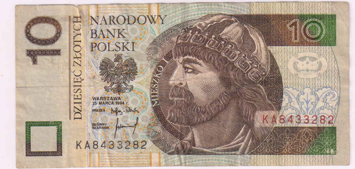 Poland 10 zlotych 1994 used currency note - KB Coins & Currencies