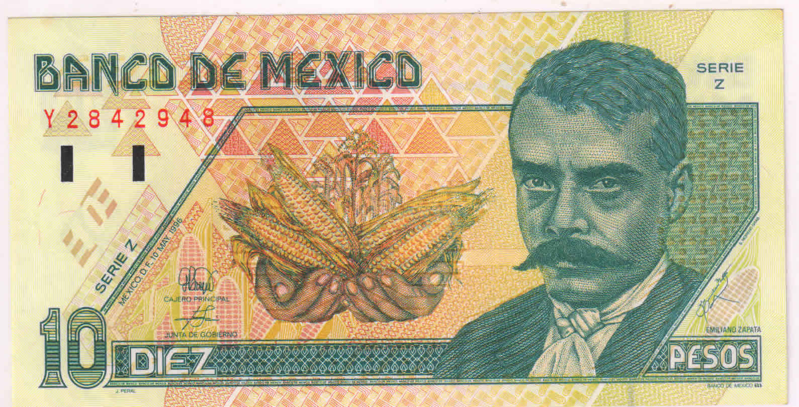 Mexico - 10 pesos unc currency note - KB Coins & Currencies