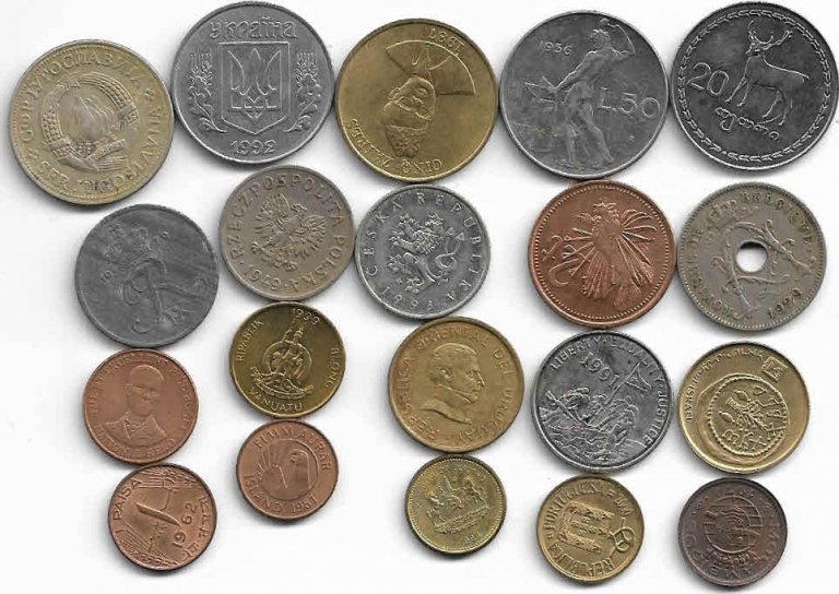 World - 20 different country coins - KB Coins & Currencies