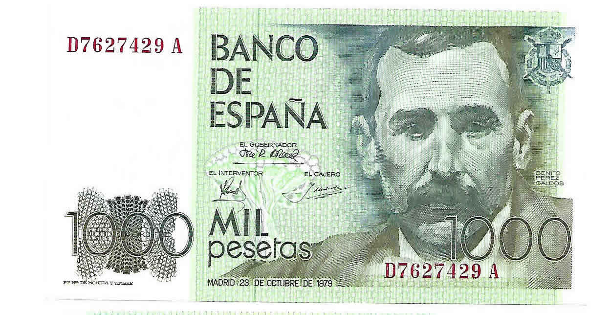 Spain 1000 pesetas 1979 unc currency note - KB Coins & Currencies