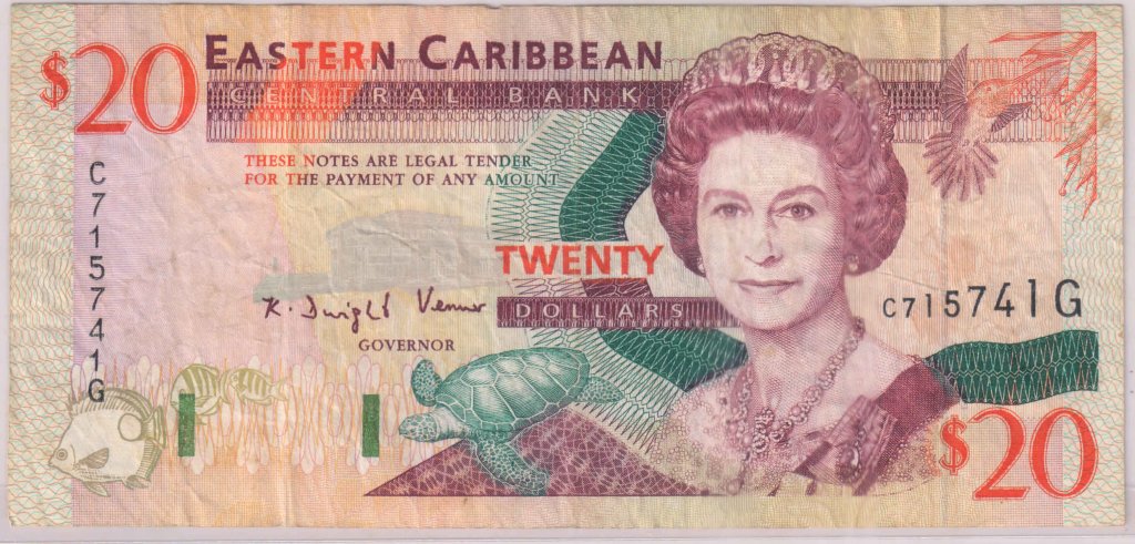 Eastern Caribbean Grenada - 20 $ 2008 vf currency note - KB Coins ...