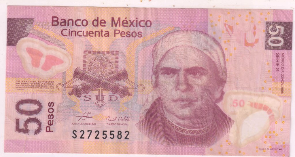 Mexico - 50 pesos 2004 - 12 polymer used currency note - KB Coins ...