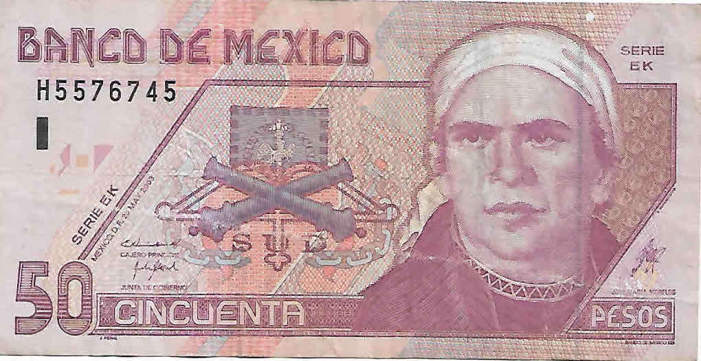 Mexico - 50 pesos 2004 - 12 used currency note - KB Coins & Currencies