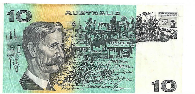 Australia 10 dollars used currency note - KB Coins & Currencies