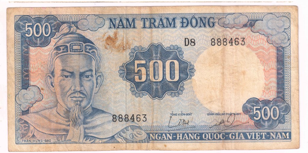 Vietnam - 500 dong vf scarce currency note - KB Coins & Currencies