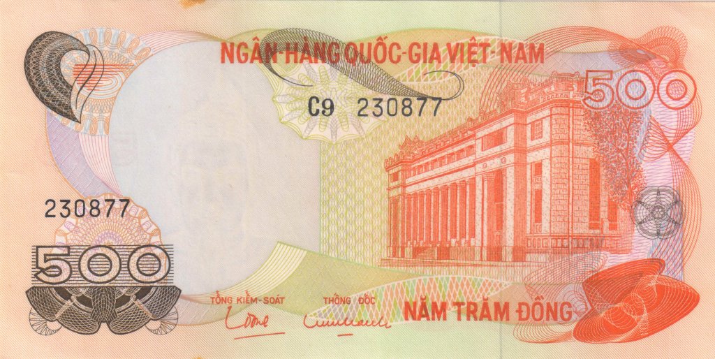 Vietnam - 500 dong 1970 vf currency note - KB Coins & Currencies