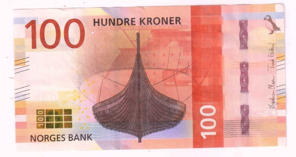 Norway 100 kroner 2016 Xf currency note - KB Coins & Currencies