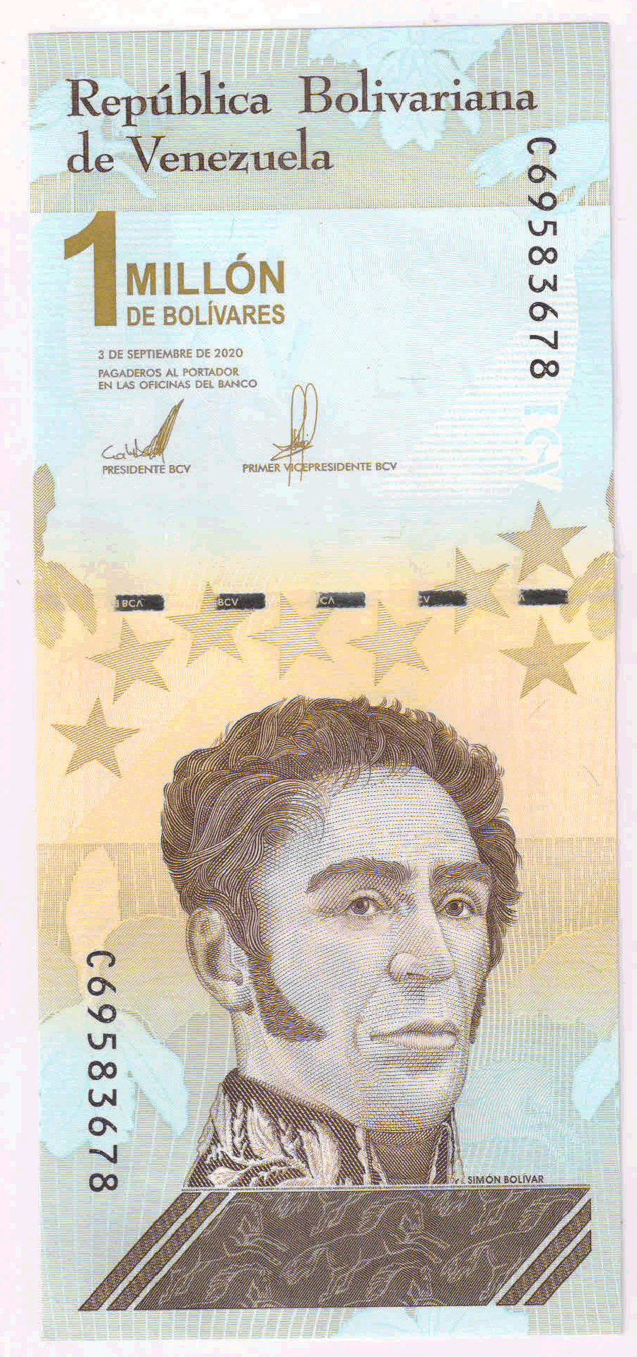Venezuela - 1 million bolivars 2020 unc currency note - KB Coins ...