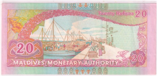 Maldives – 20 rufiyya 2000 xf currency note - KB Coins & Currencies