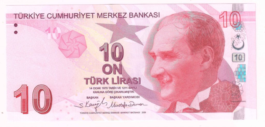 Turkey - 10 lira 2009 unc currency note - KB Coins & Currencies