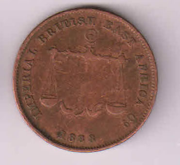 Mombasa - 1 pice ah 1306 copper coin - KB Coins & Currencies