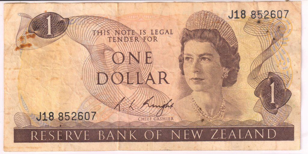 New Zealand - 1 dollar 1967 - 81 Vf currency note - KB Coins & Currencies