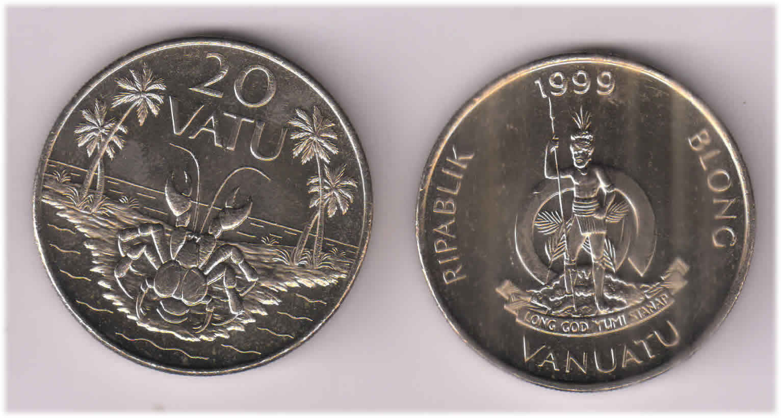 Vanuatu 20 vatu 1999 unc coin - KB Coins & Currencies