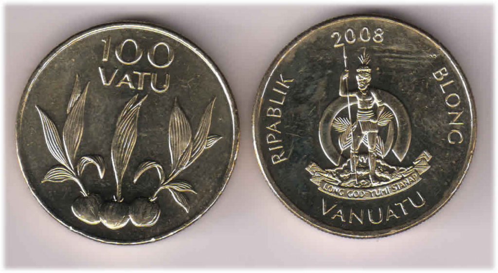 Vanuatu – 100 vatu 2008 unc coin - KB Coins & Currencies