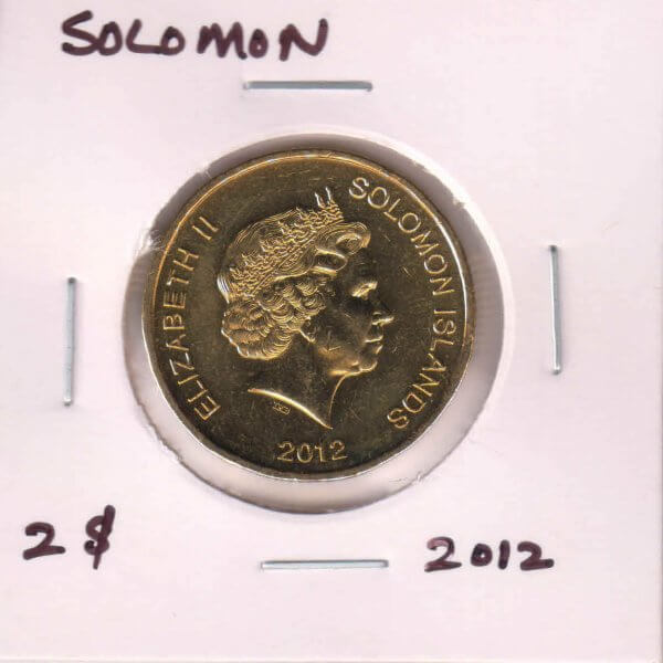 Solomon Island 2 dollar 2012 unc coin - KB Coins & Currencies