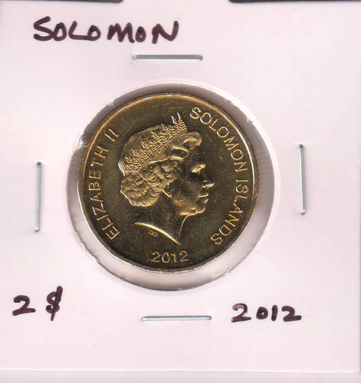 Solomon Island 2 dollar 2012 unc coin - KB Coins & Currencies