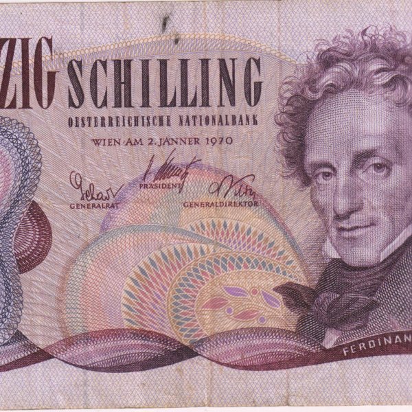 Austria – 50 schilling 1970 used currency note - KB Coins & Currencies