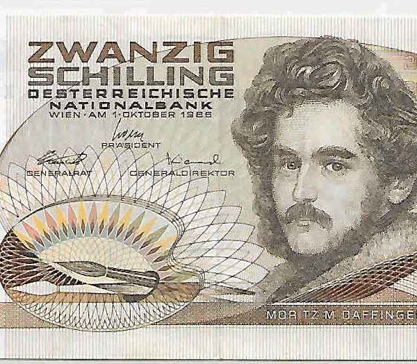 Austria – 20 schilling 1986 vf+ currency note - KB Coins & Currencies