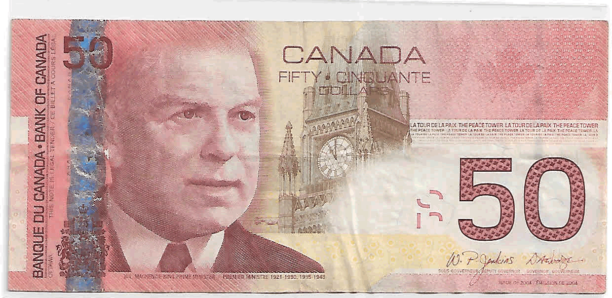 Canada 50 Dollars Vf Currency Note KB Coins Currencies