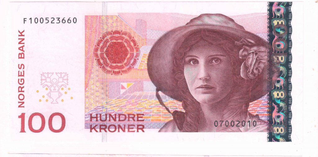 Norway 100 kroner 1995 unc currency note - KB Coins & Currencies