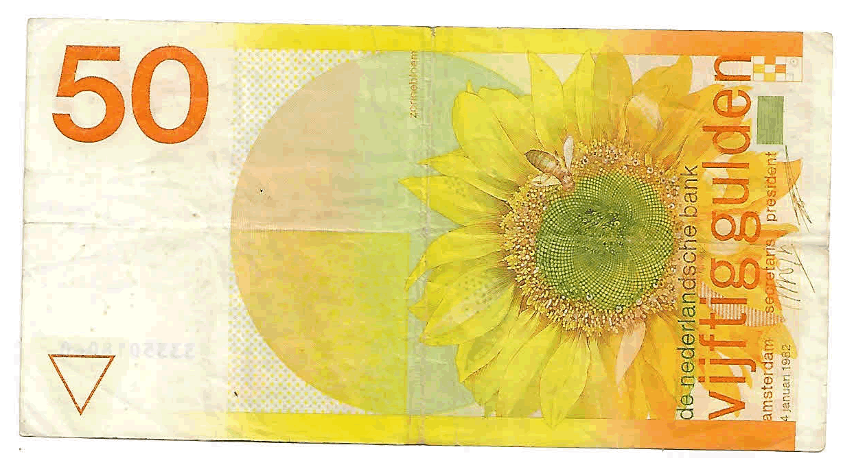 Netherlands 50 gulden used currency note - KB Coins & Currencies