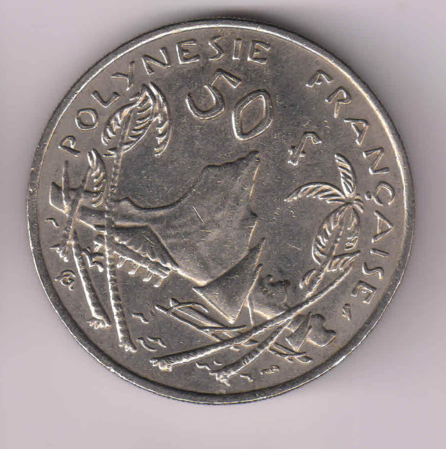 French Polynesia 50 frs unc coin - KB Coins & Currencies