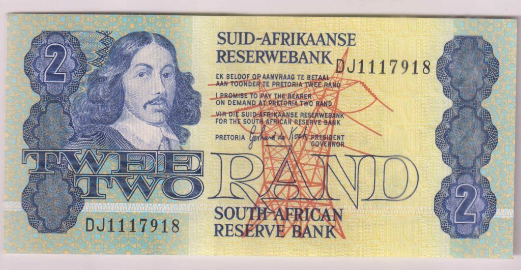South Africa - 2 rand unc currency note - KB Coins & Currencies