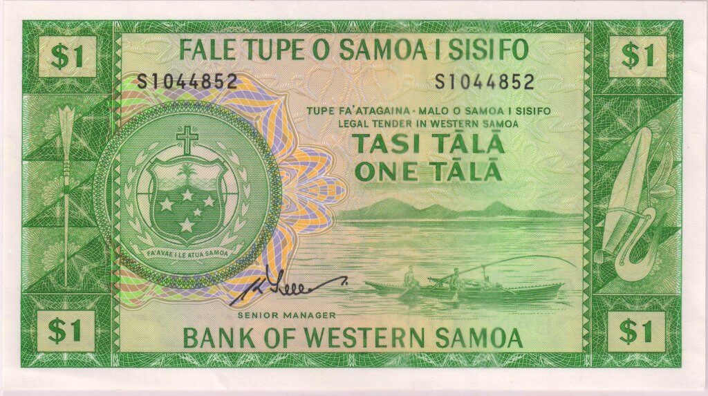 Samoa Portuguese 1 tala unc currency note - KB Coins & Currencies