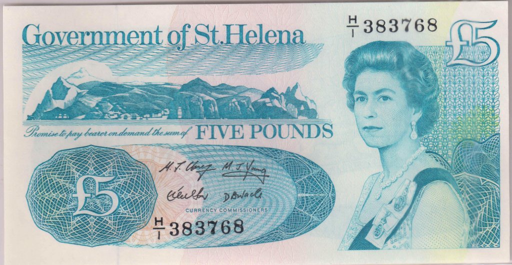 St. Helena - 5 pounds unc currency note - KB Coins & Currencies