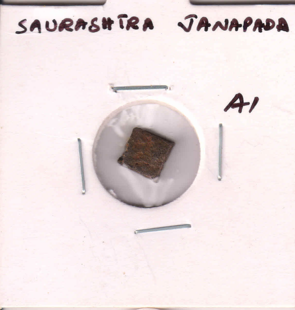 Saurashtra Janapada 50 bc copper coin A1 - KB Coins & Currencies