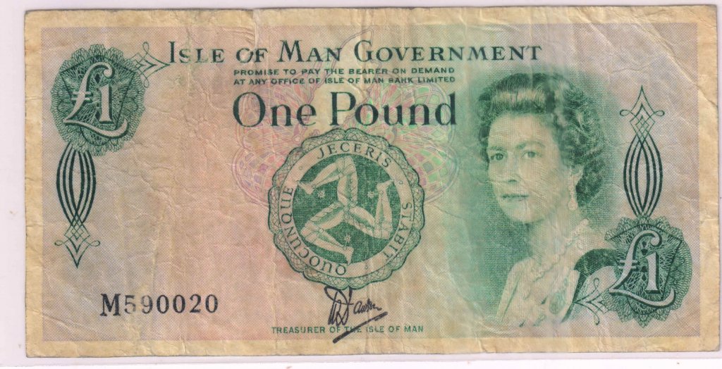 Isle of Man- 1 pound 1983 used polymer currency note - KB Coins ...