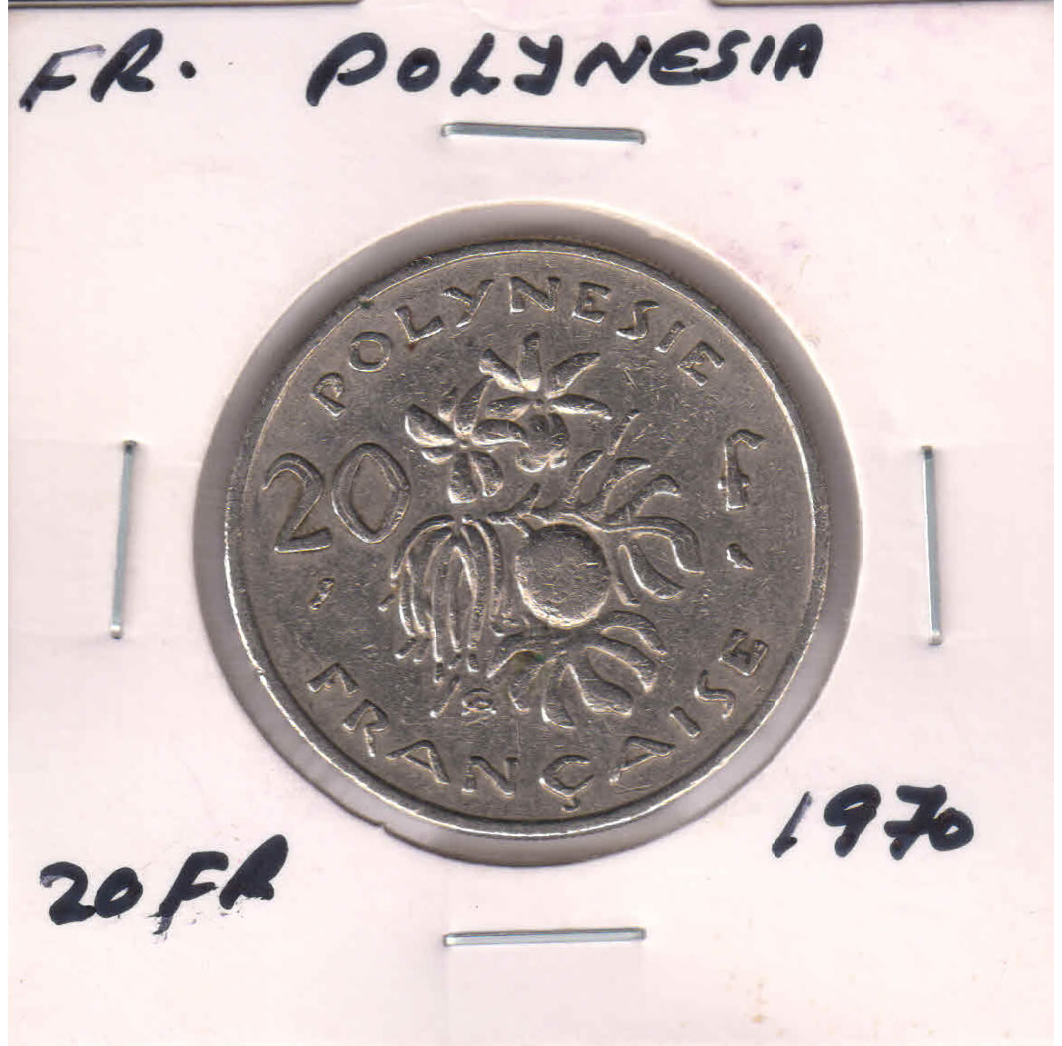 Fr. Polynesia 20 fr. 1970 cn vf coin - KB Coins & Currencies