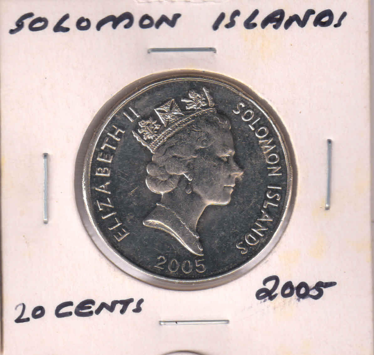 Solomon Island , 20 cents 2005 xf coin - KB Coins & Currencies