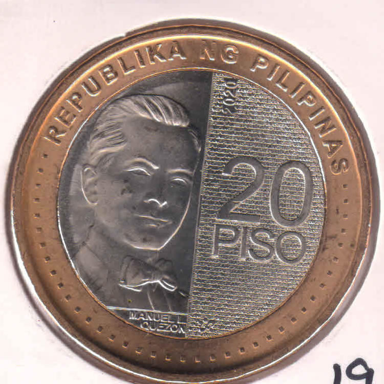 Philippines 20 piso unc bimetal coin - KB Coins & Currencies