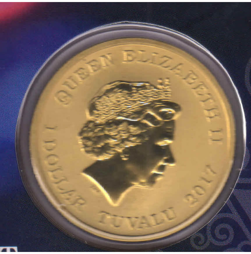 Tuvalu - 1 dollar 2017 Happy Diwali commemorative issue coin with ...