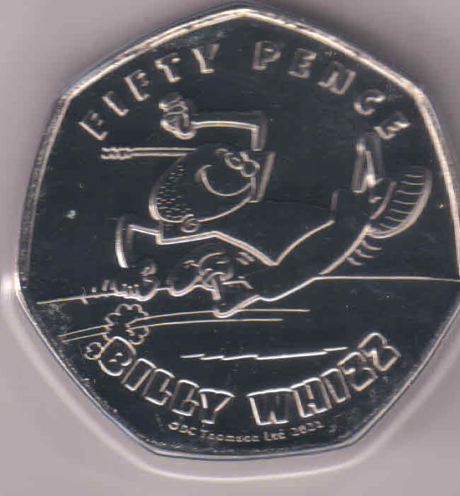 Pitcairn- 50 cents 2021 unc, coin ( Billy Whizz 1st appearance 16th May ...