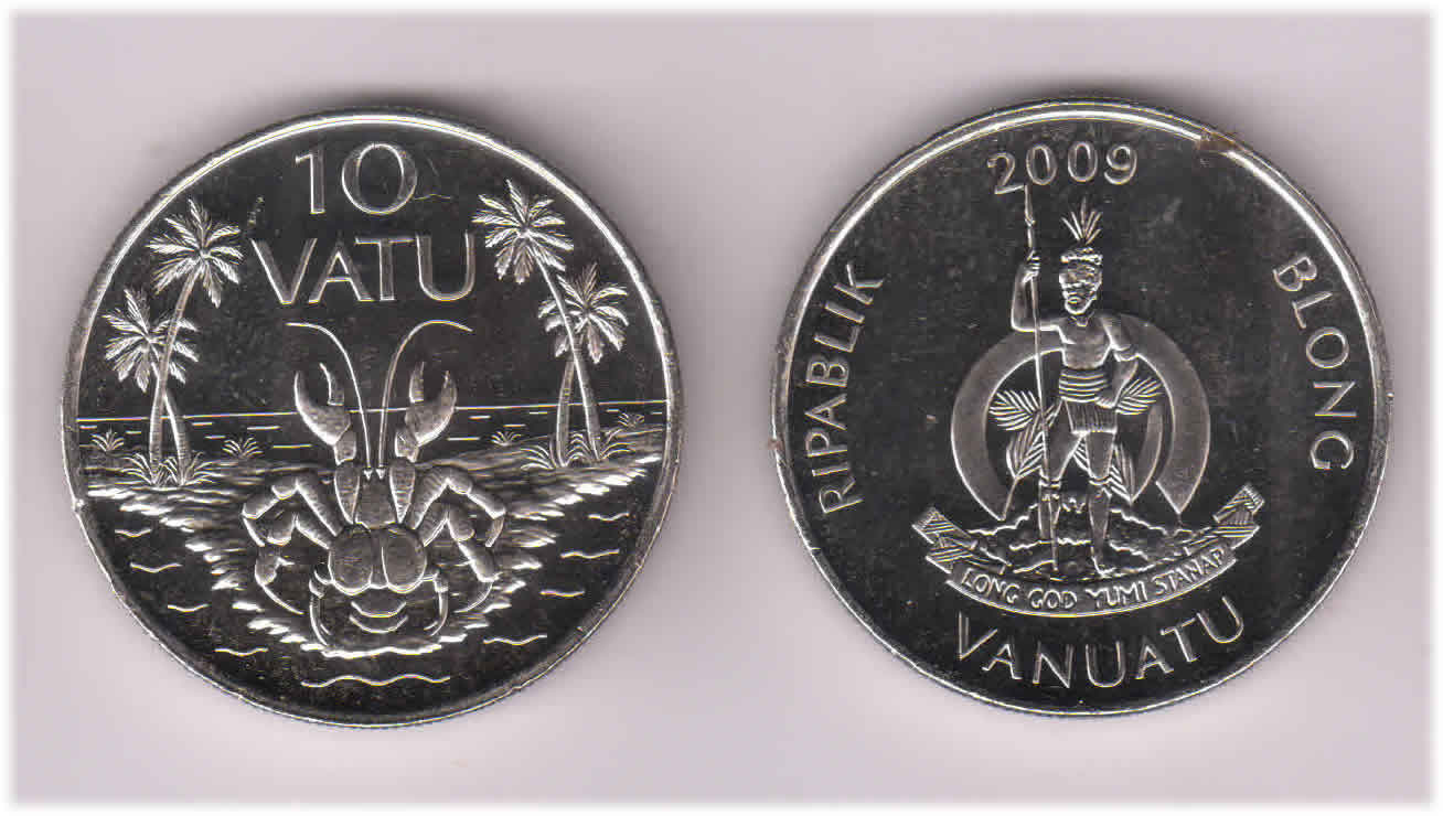 Vanuatu - 10 vatu 2009 unc coin - KB Coins & Currencies