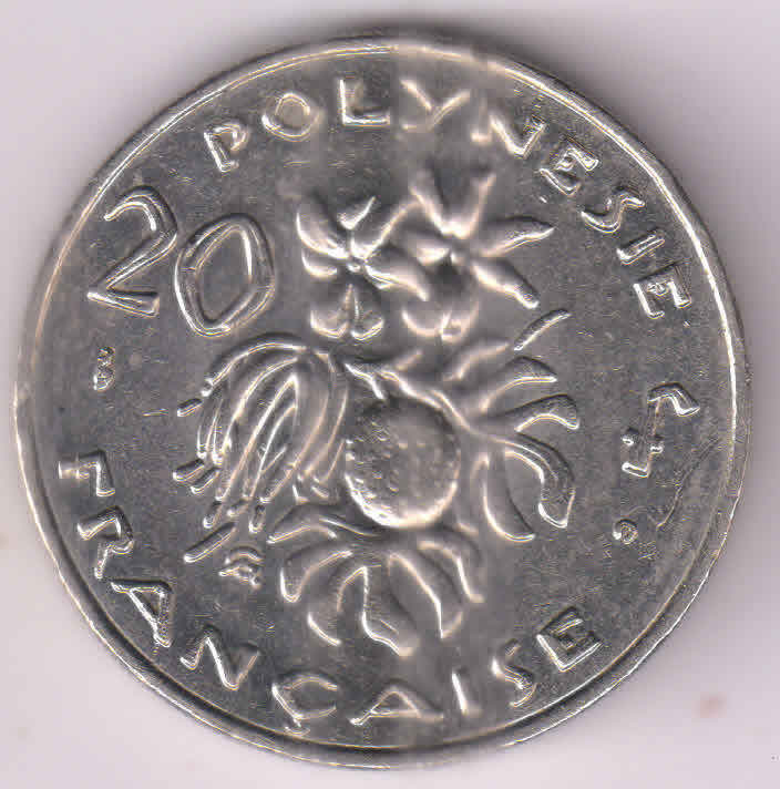 Fr. Polynesia 20 fr. 1970 cn vf coin - KB Coins & Currencies