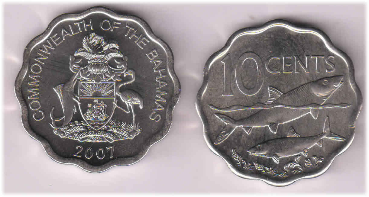 Bahamas Island - 10 cents 2007 coin - KB Coins & Currencies