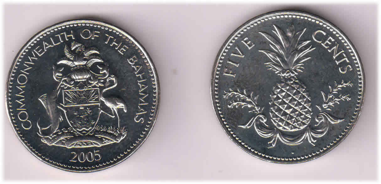 Bahamas Island - 5 cents 2005 unc coin - KB Coins & Currencies