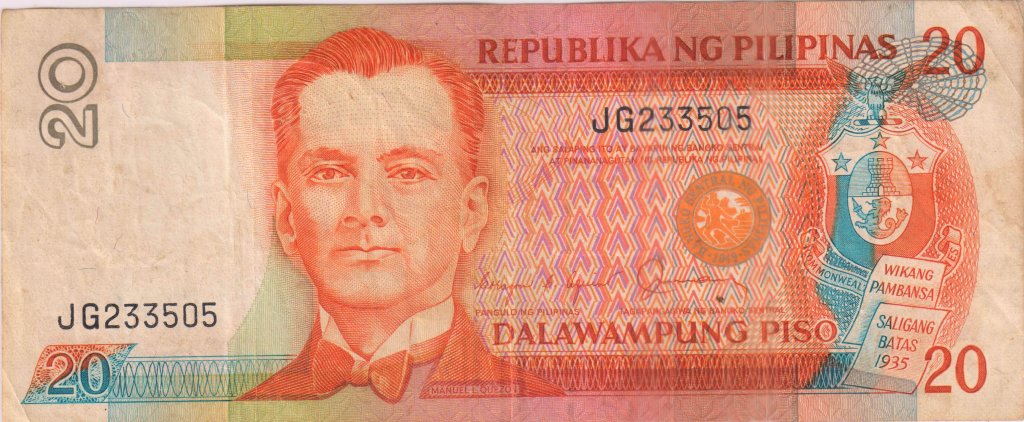 Philippines 20 pesos used currency note - KB Coins & Currencies