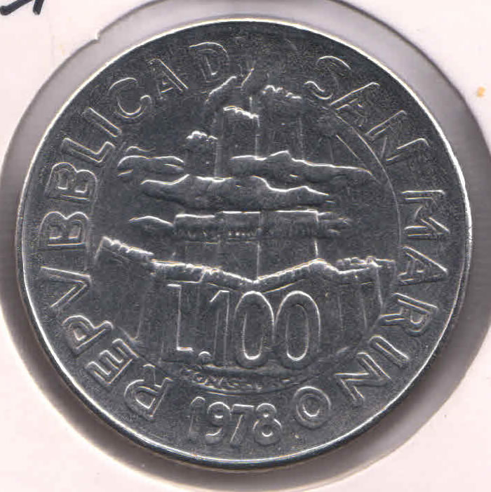 San Marino 100 lire 1973 FAO unc steel coin - KB Coins & Currencies